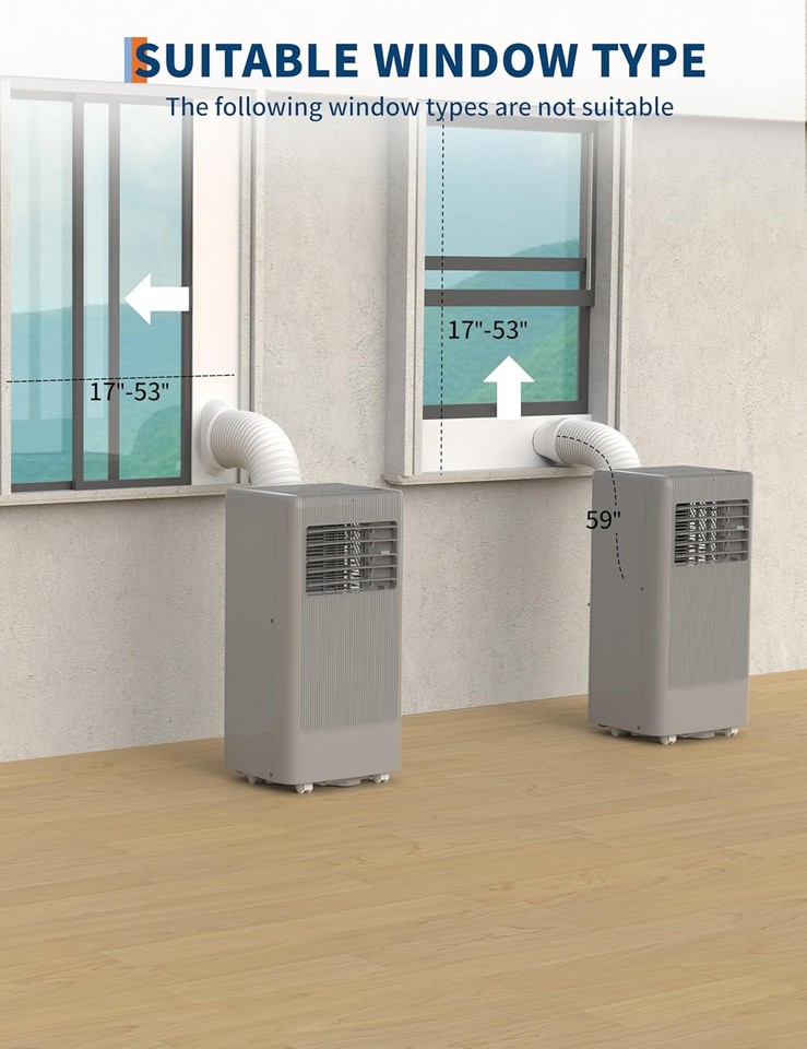 10000 BTU Portable Air Conditioner Standing AC Unit with Remote 3 in 1 ...