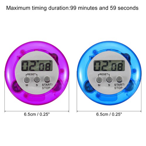 Round Digital Timer, Count Down UP Clock with Magnetic, LCD Display ...