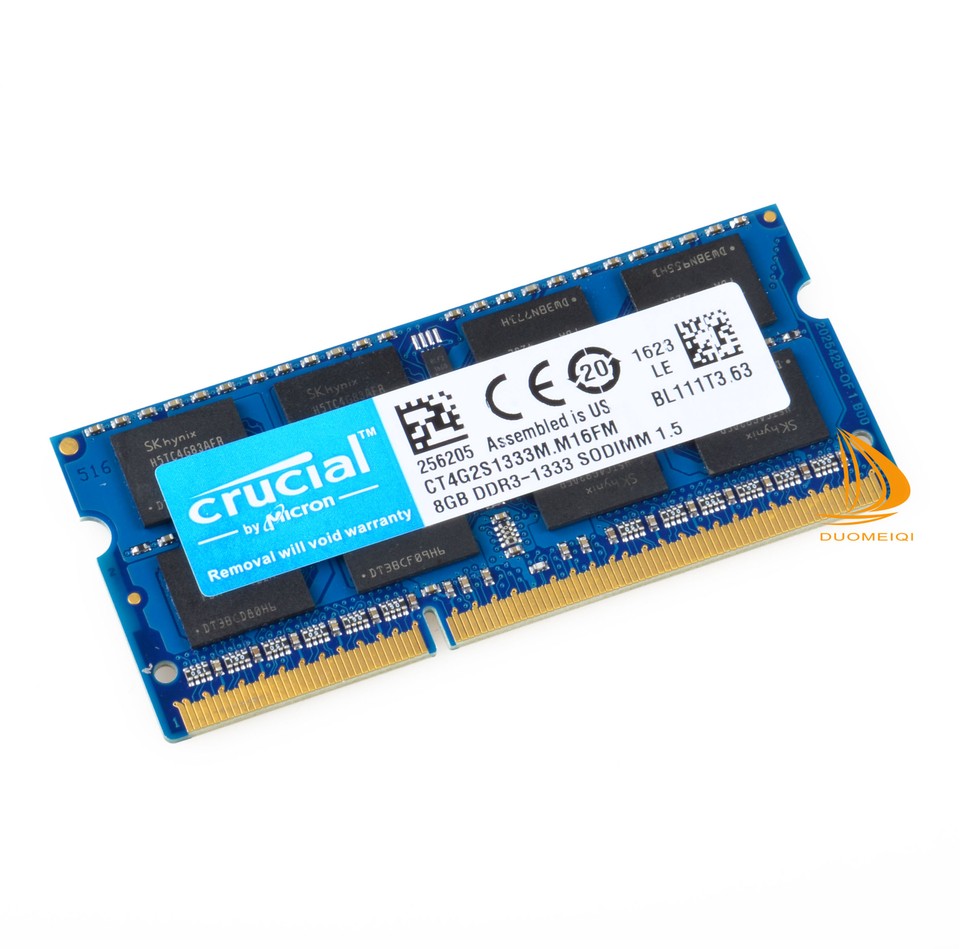 Crucial 16GB 2x 8GB 2Rx8 PC3-10600S DDR3-1333Mhz SODIMM Laptop Memory ...