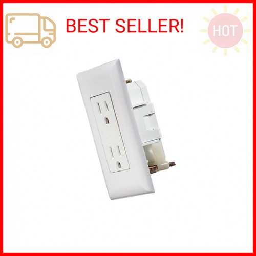 RV Designer S811, Self Contained Dual Outlet with Cover Plate, White ...