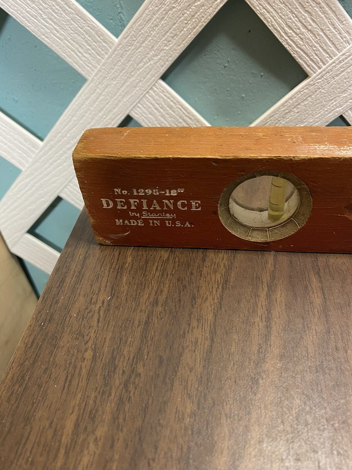 Vintage Wood Level Stanley Defiance No. 1295-18 Made in U.S.A. 18" RED ...