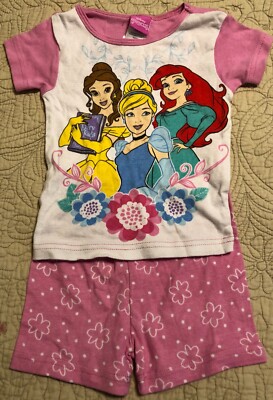 Girls Disney Princess Short PJ Set Size 4T New without Tag | eBay