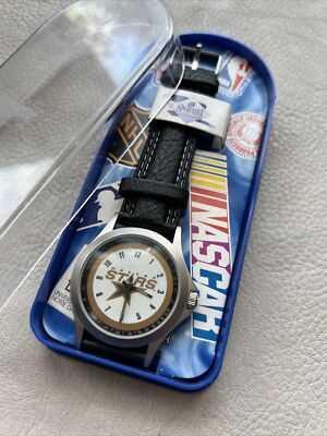 Vintage Dallas Stars Watch new in box vintage logo black leather strap ...
