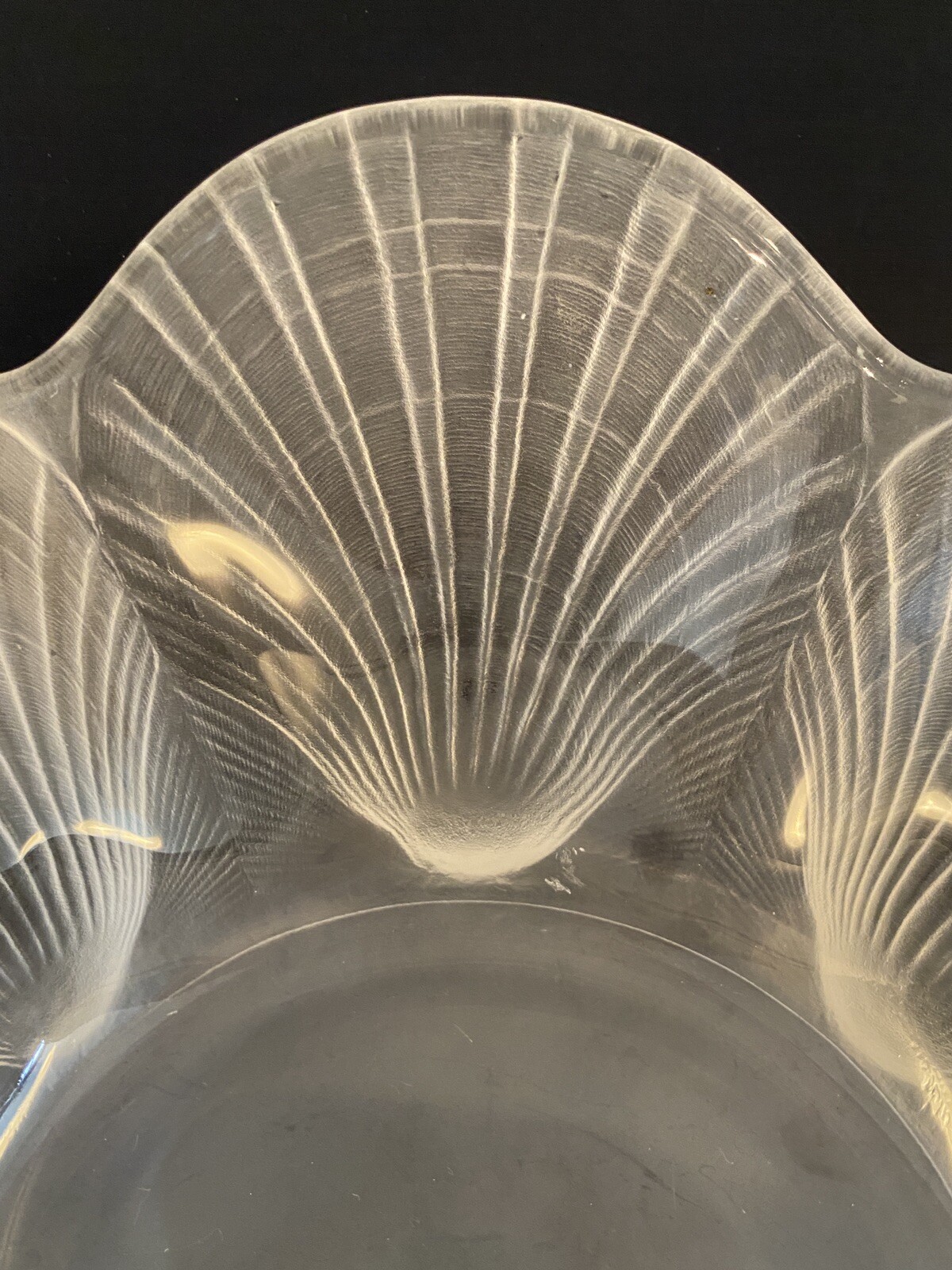 Mikasa Frosted Crystal Glass Shell Platter Oyster Tray Appetizers | eBay