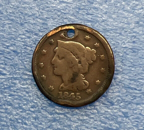 1845 Braided Hair Large Cent - US Copper One Cent Coin | eBay