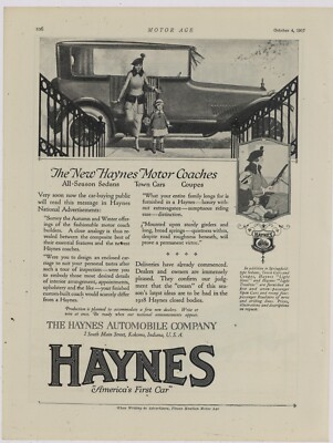 1917 Haynes Automobile Co. Ad: Springfield Type Sedan? Pictured ...