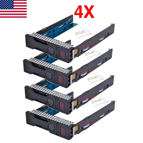 4 Pack HP 3.5"Hard Drive Tray Caddy For HP Proliant DL160 DL560 DL380P ...