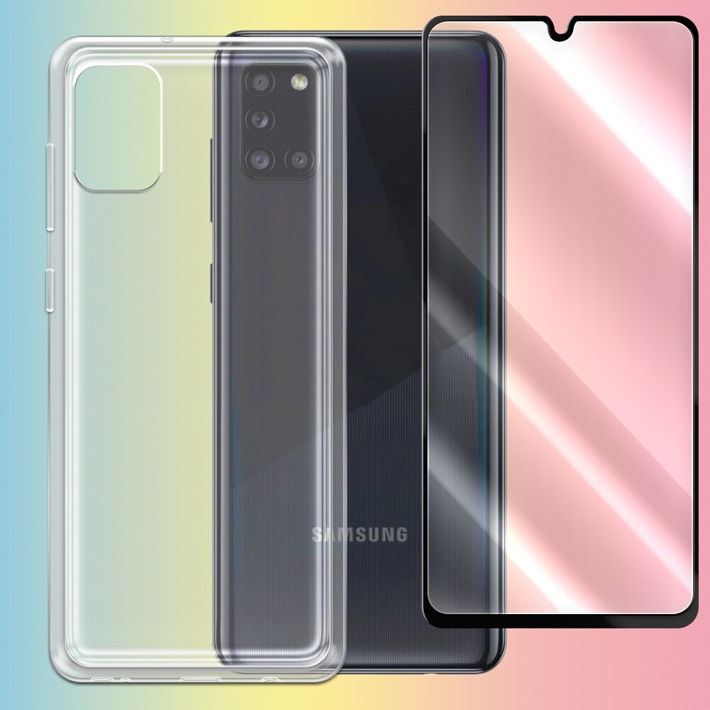 Lot of Tempered Glass Screen Protector Back Case for Samsung Galaxy A31 ...