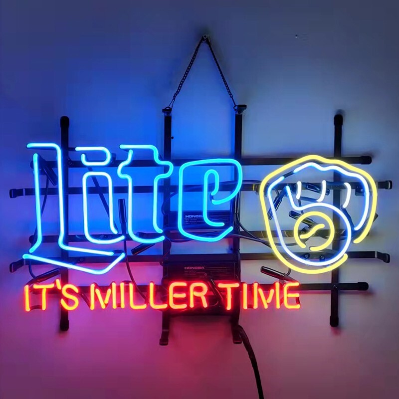 Miller Time Neon Sign Vintage Welcome To Miller Time Lighted Beer Sign