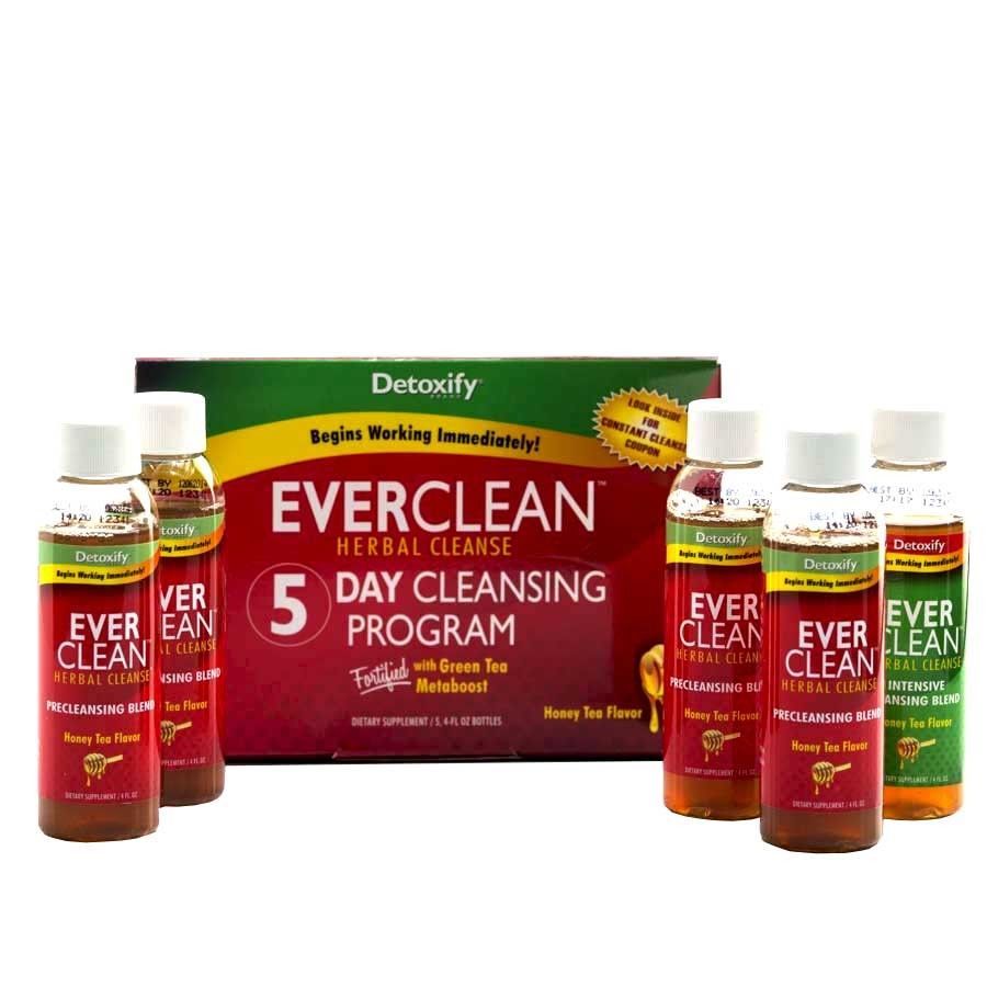 Detoxify Detox EverClean 5 Day Cleansing Program kit Honey Tea Flavor ...