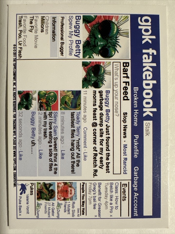 Topps 2011 Garbage Pail Kids Flashback Card Stormy Heather 2a | eBay