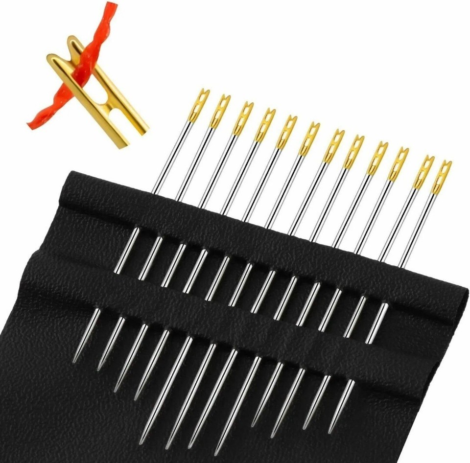 48 Piece Self Threading Needle Set Assorted Needles Home Sewing Kit ...