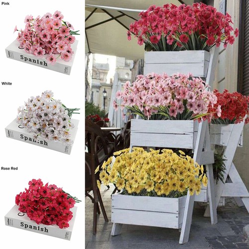 Plants Garden Decor Outdoor Plastic Garden Artificial Flowers Porch ...