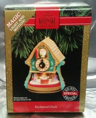 Hallmark Keepsake Magic Ornament ~ ENCHANTED CLOCK 1992 ~ Movement ...