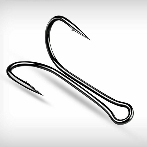 50/100 pcs Fishing Double Hooks High Carbon Steel Frog Hook Sharp Barb ...
