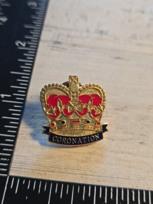 Coronation crown King Charles pin O8 | eBay