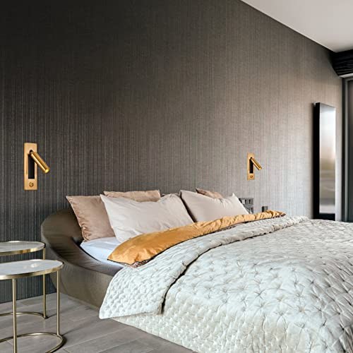 LED Wall Mounted Bedside Light, Adjustable Recessed Headboard Wall ...