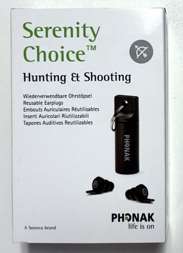 Phonak Serenity Choice Hunting & Shooting Reusable Earplugs Hearing ...