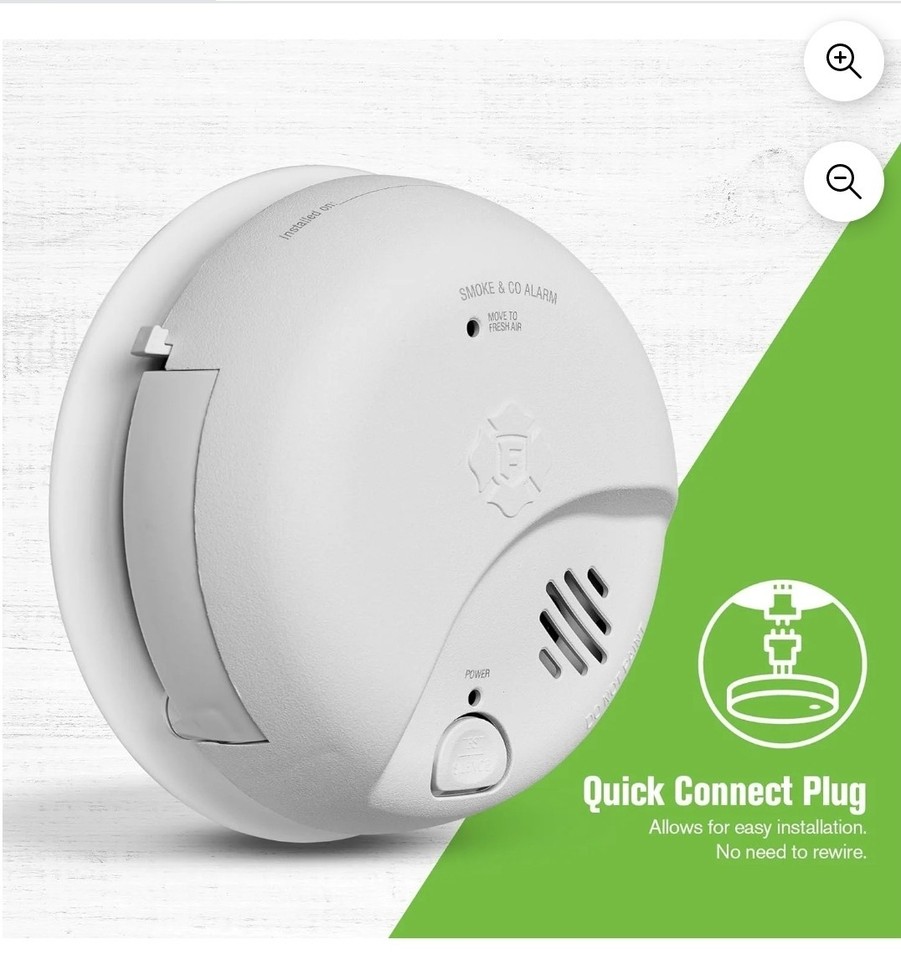 First Alert SMICO100AC Hardwire Smoke & Carbon Monoxide Battery Backup ...
