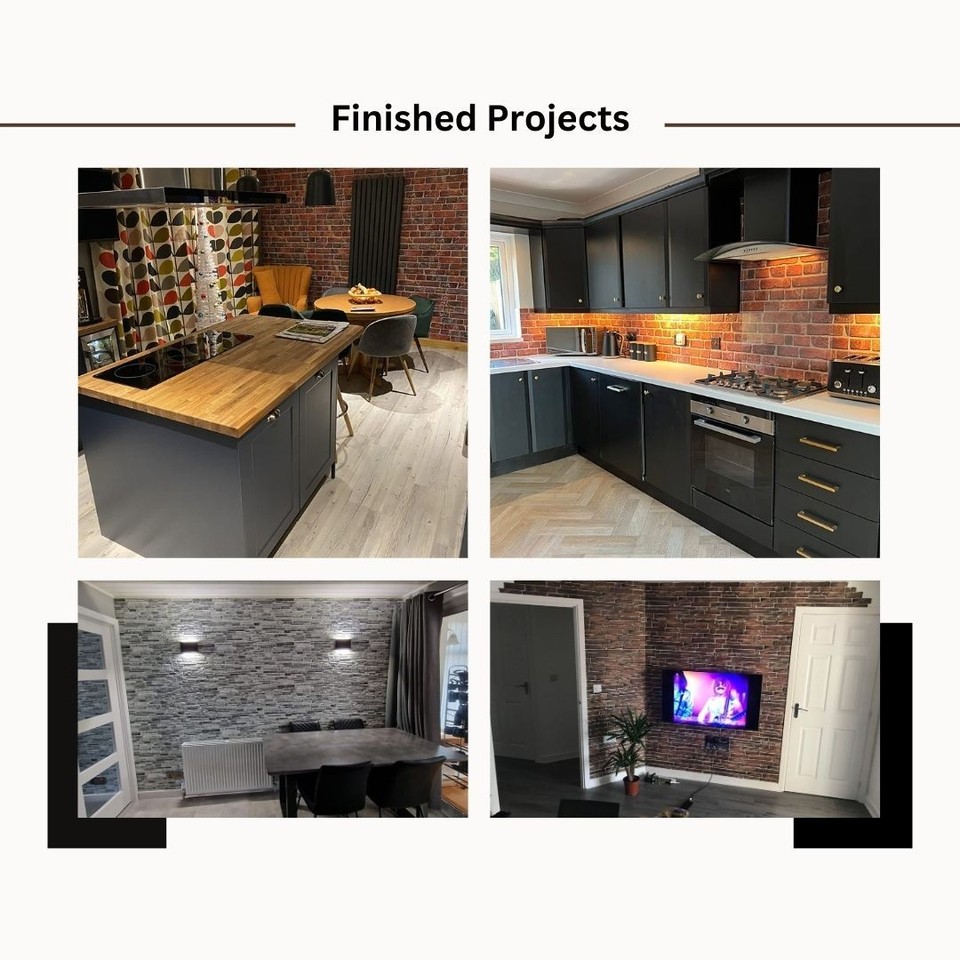 Stone Brick Wood Effect 3D PVC Plastic Wall Panels Decorative Cladding ...
