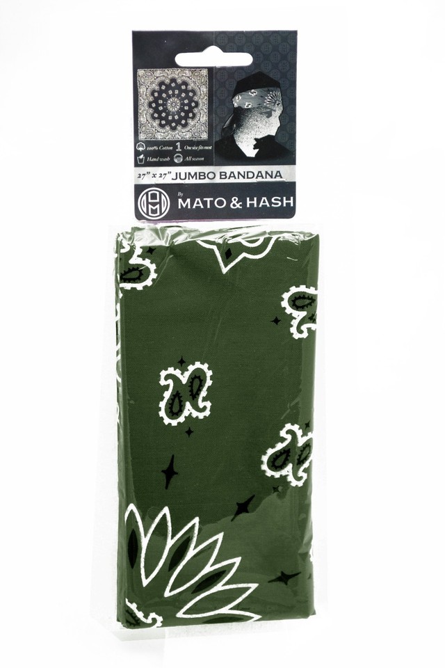 10PK Mato & Hash Jumbo Bandanas 27 x 27 Versatile Biker Rags Classic ...