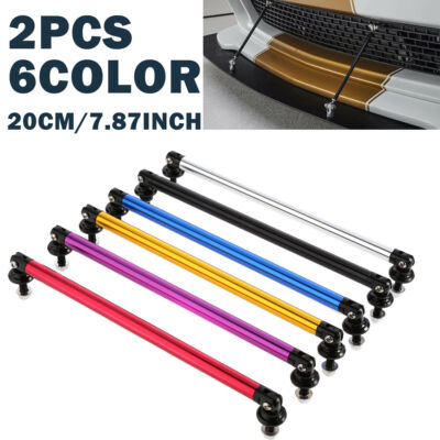Pair 200MM Racing Car Front Bumper Lip Splitter Rod Tie Support Trim ...