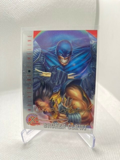 BROKEN CLAWS Wolverine Timeline GOLD SIGNATURE 95 Fleer Ultra XMEN ...
