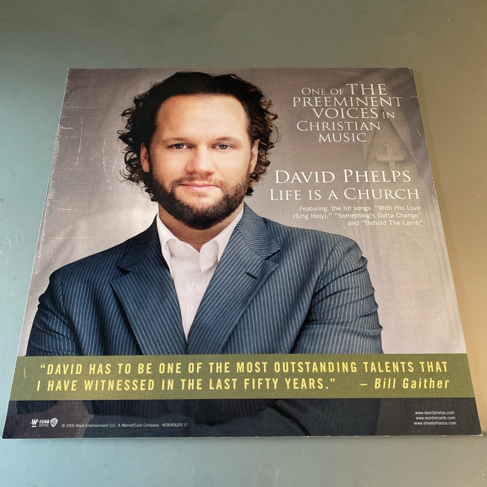 David Phelps, Life Is A Church- 12x12, Album Flat Poster Christian | eBay
