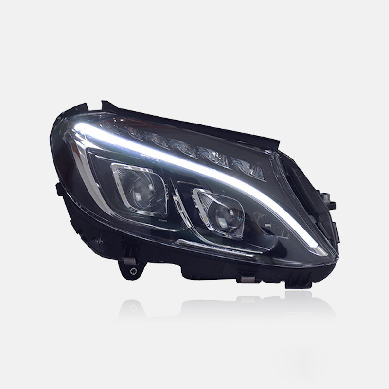 Pair LED Headlights For Mercedes Benz W205 2015-2021 Sequential Turn ...