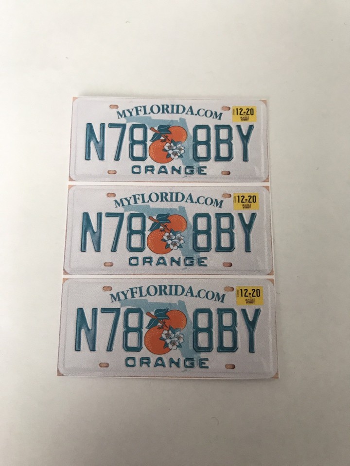 1/5 scale Florida License Plate decals for r/c cars & trucks | eBay