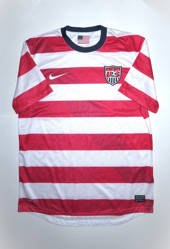 2012 USMNT Home Waldo Nike Authentic Kit Shirt Soccer Jersey USA M ...