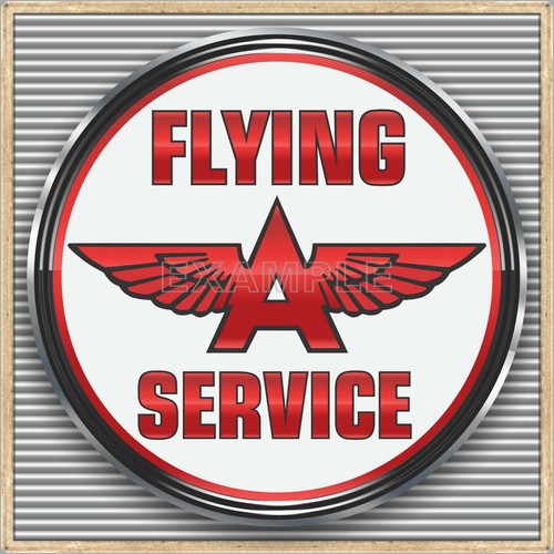 FLYING A GAS STATION SIGN REMAKE SQUARE ALUMINUM SIZE OPTIONS UP TO 36 ...