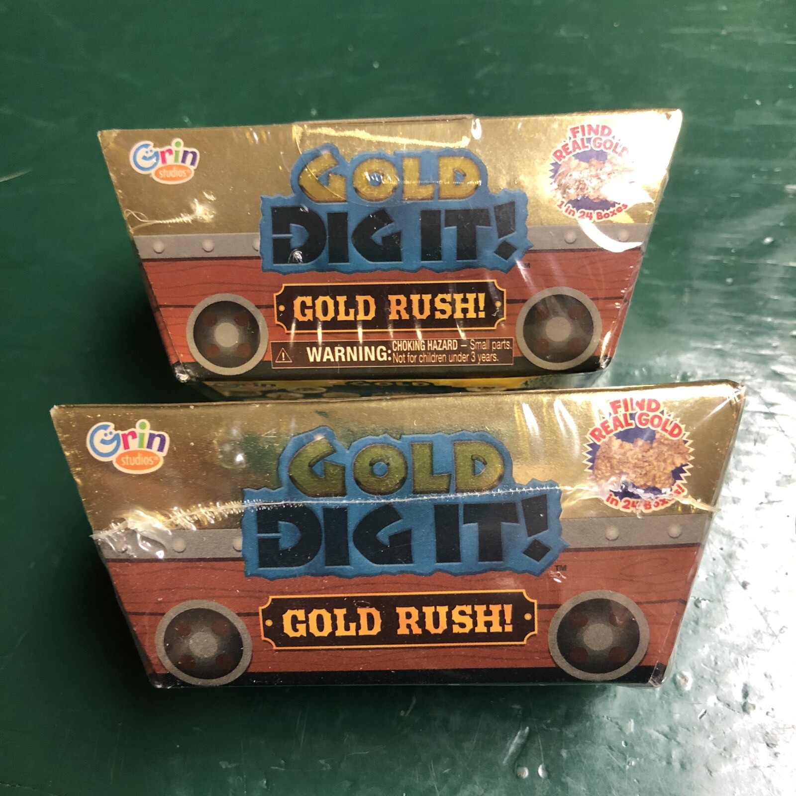 Grin Studios GOLD Dig It! Gold Rush! Set Of Two Find Real Gold 1 In 24 ...