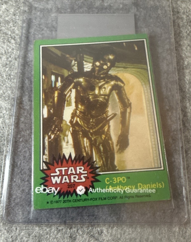 1977 Topps Star Wars C-3PO Error Card #207 Series 4. Green. Ebay ...