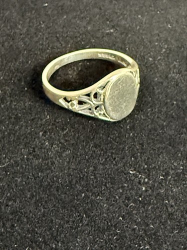 Sterling Silver Vtg DESIGNER LIND Engravable Filigree Signet Ring Sz 6 ...