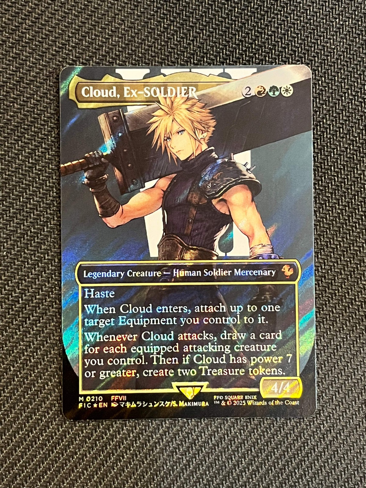 #0210 Cloud, Ex-SOLDIER (Surge Foil) Final Fantasy Commander mtg | eBay