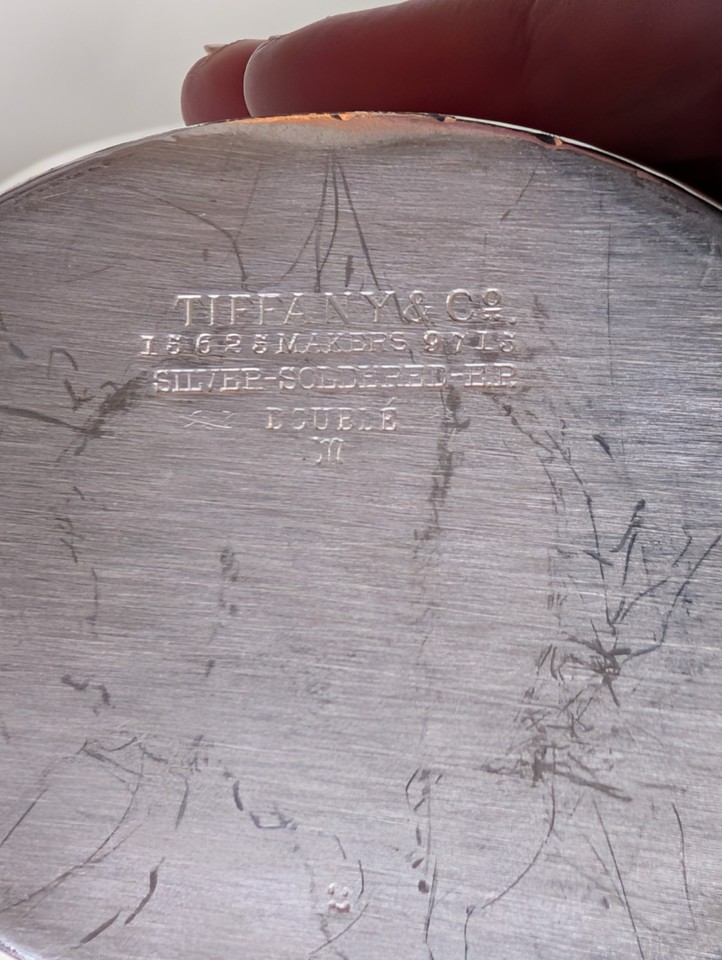 Large Tiffany & Co. Sterling Silver Flower Basket with Liner. 17 1/2" H ...