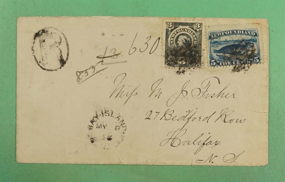 DR WHO 1896 NEWFOUNDLAND REGISTERED TO CANADA R34177 | eBay