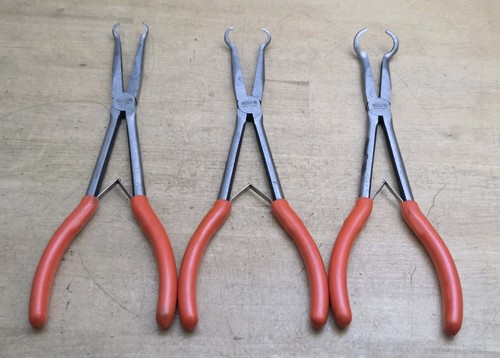 Matco Tools 3 Pc Orange Spring Loaded Handle Hose Grip Pliers Set Nice ...