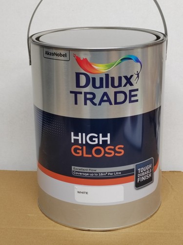 white gloss dulux trade paint 5 litres #0925# | eBay UK