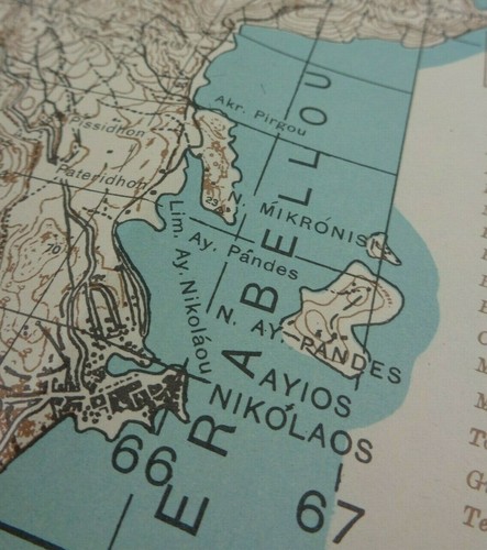 WW2 British Infantry map of CRETE entitled "AYIOS NIKOLAOS" - Scale 1: ...