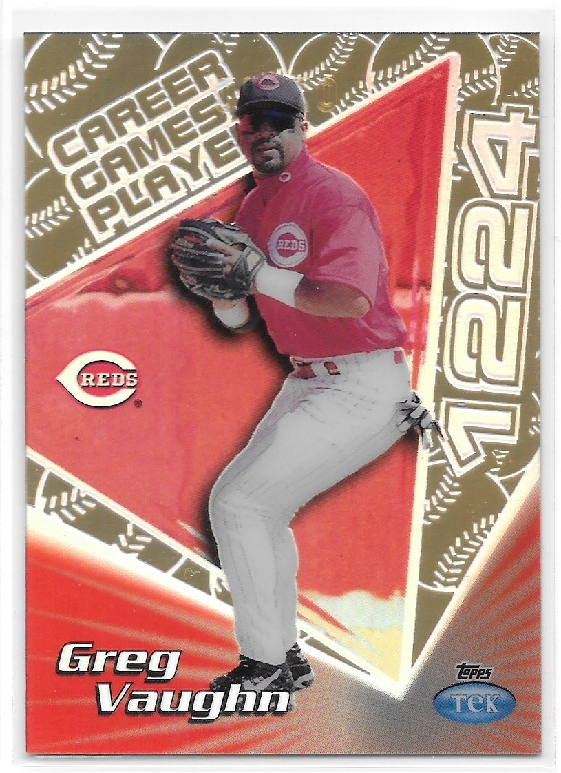 1999 Topps Tek Greg Vaughn Gold 21B P-27 #ed /10 Cincinnati Reds | eBay