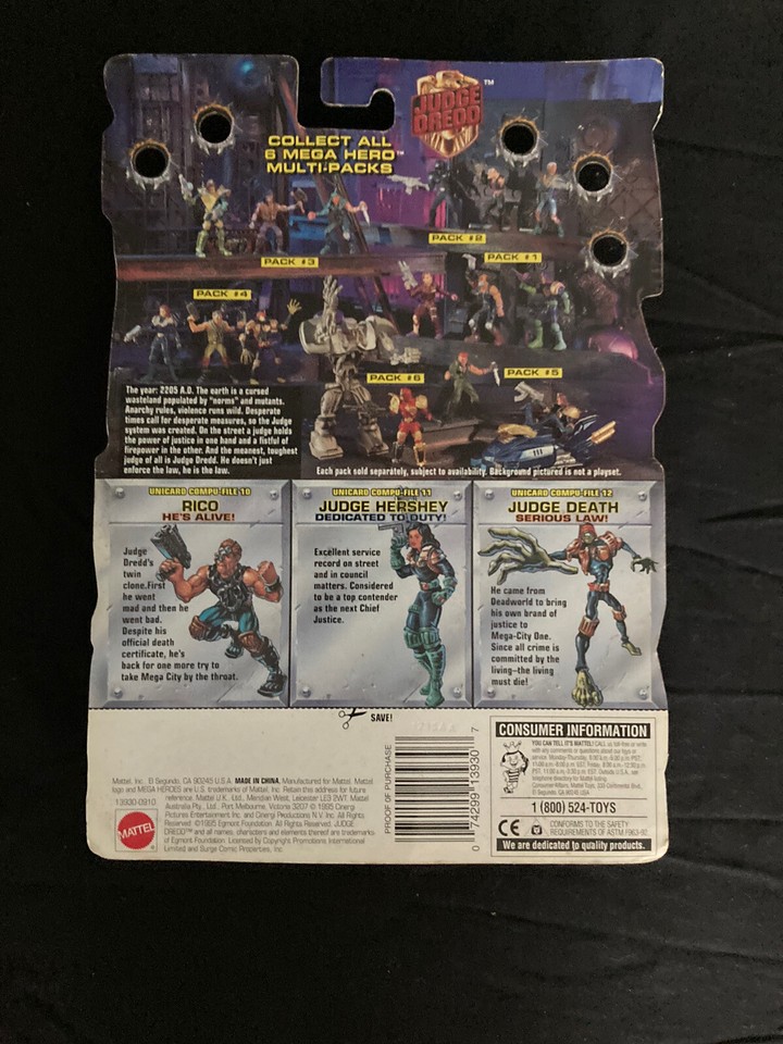Judge Dread Action Figures 1995 Judge V.s Anti-Judges Pack No 4 mega ...