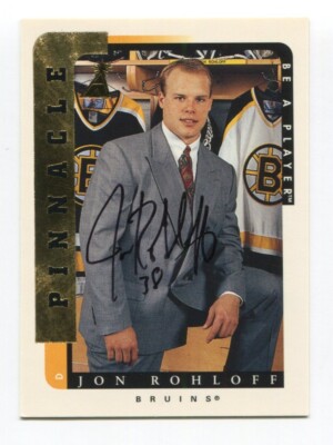 1997 Pinnacle Jon Rohloff Signed Card Hockey Autograph AUTO #207 Bruins ...