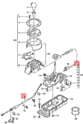 Genuine VW AUDI Beetle Cabrio Cabriolet Cable For Shift Mechanism ...