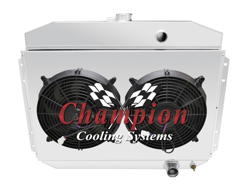 Atom Champion 2 Row Radiator,12" Fans,Shroud-1961-1964 Ford F-Series 6 ...