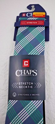 NEW CHAPS Stretch 2 Inches Neck Tie Navy/Green Martello Plaid Men's | eBay