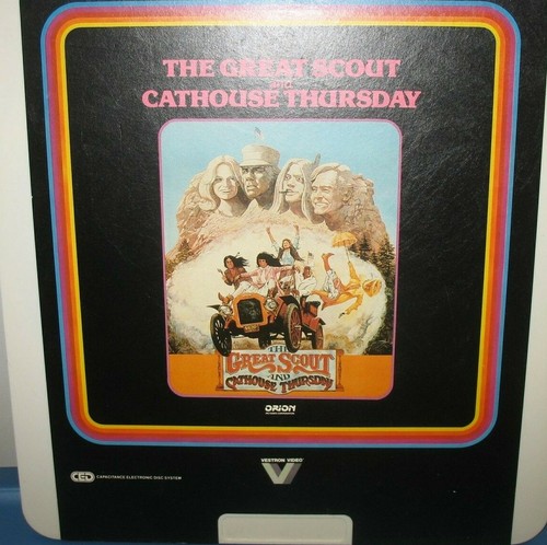 CATHOUSE THURSDAY - THE GREAT SCOUT - SelectaVision MOVIE Disc 14" X 13 ...