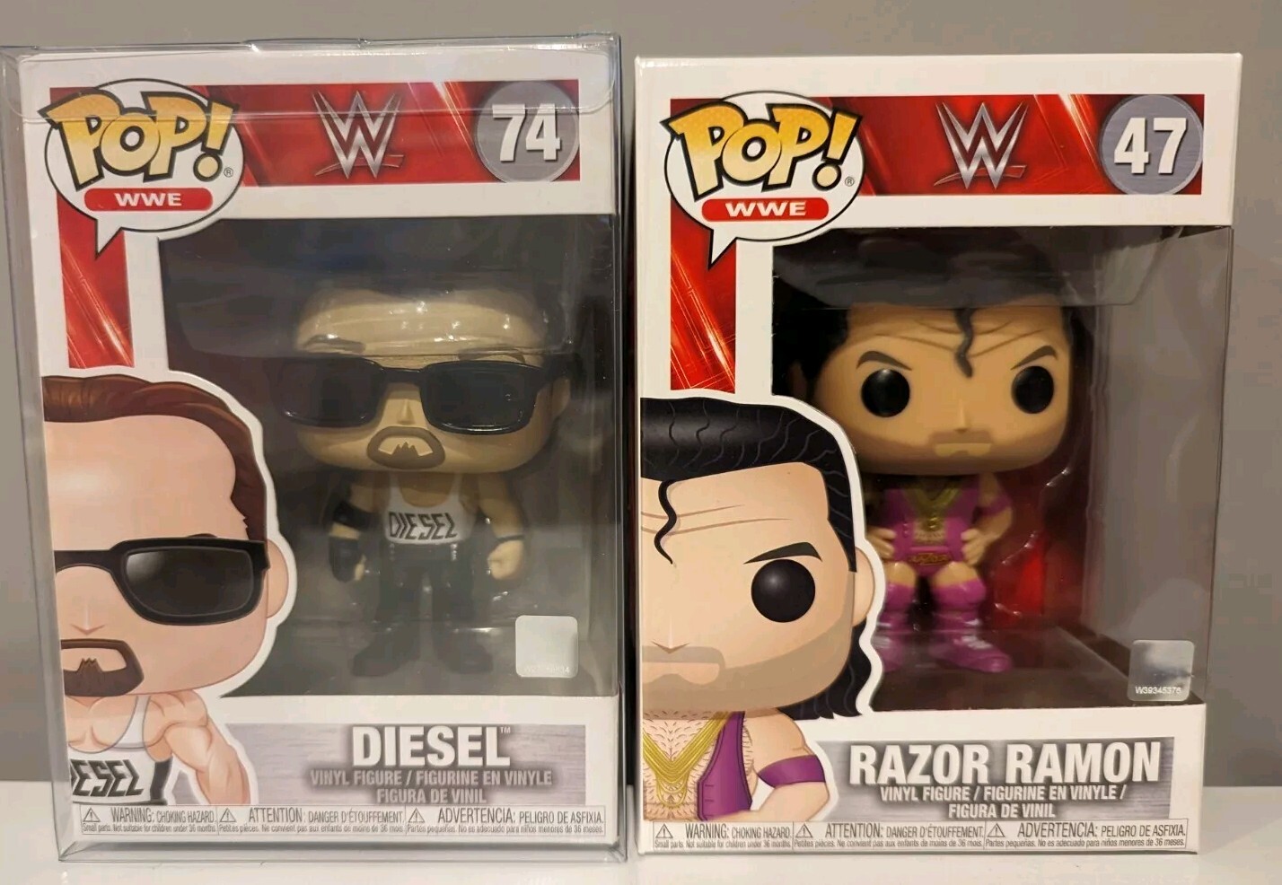 Funko Pop WWE Wrestling Diesel # 74 + Razor Ramon # 47 THE OUTSIDERS ...