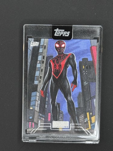 Topps Marvel Mint - 1/1 Sketch Card - Spider-Man Miles Morales ...